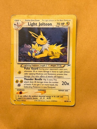 Light Jolteon 48/105 Neo Destiny Regular | eBay