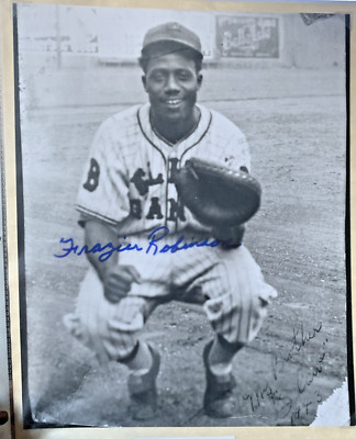 FRAZIER ROBINSON Sox Kansas City Monarchs Negro League Autographed 8x10 ...