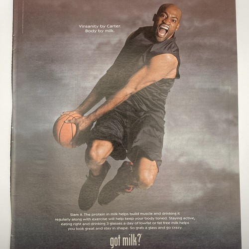 2007 Got Milk? PRINT AD Vince Carter Poster New Jersey Nets NBA ...