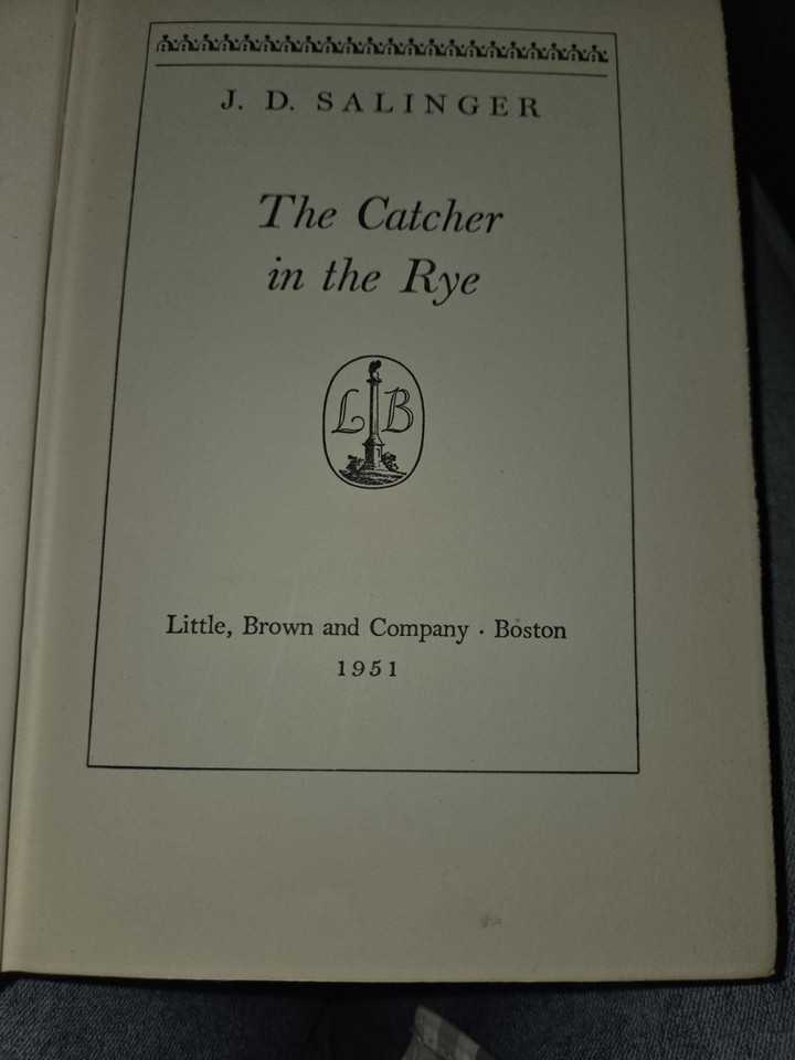 J.D. Salinger Catcher in the Rye 1st Edition Signed No COA | eBay