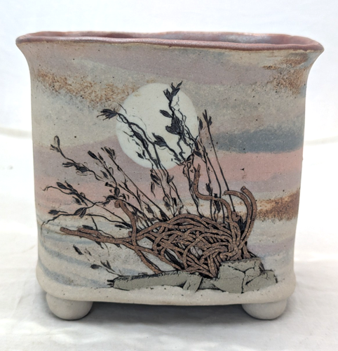 VTG Alan Steinberg Studio Signed Stoneware Pottery Art Vase Planter ...