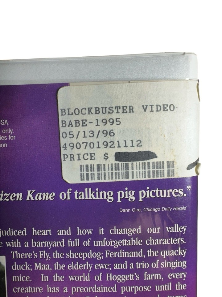Babe (VHS) – Former Blockbuster Rental – Clamshell Case | eBay