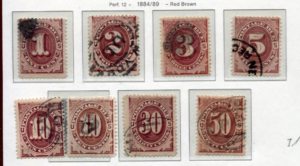 J1-J7 & J15-J21 & J22-J28 Postage Due Used Stamps Scott CV $1800+ MV422 ...
