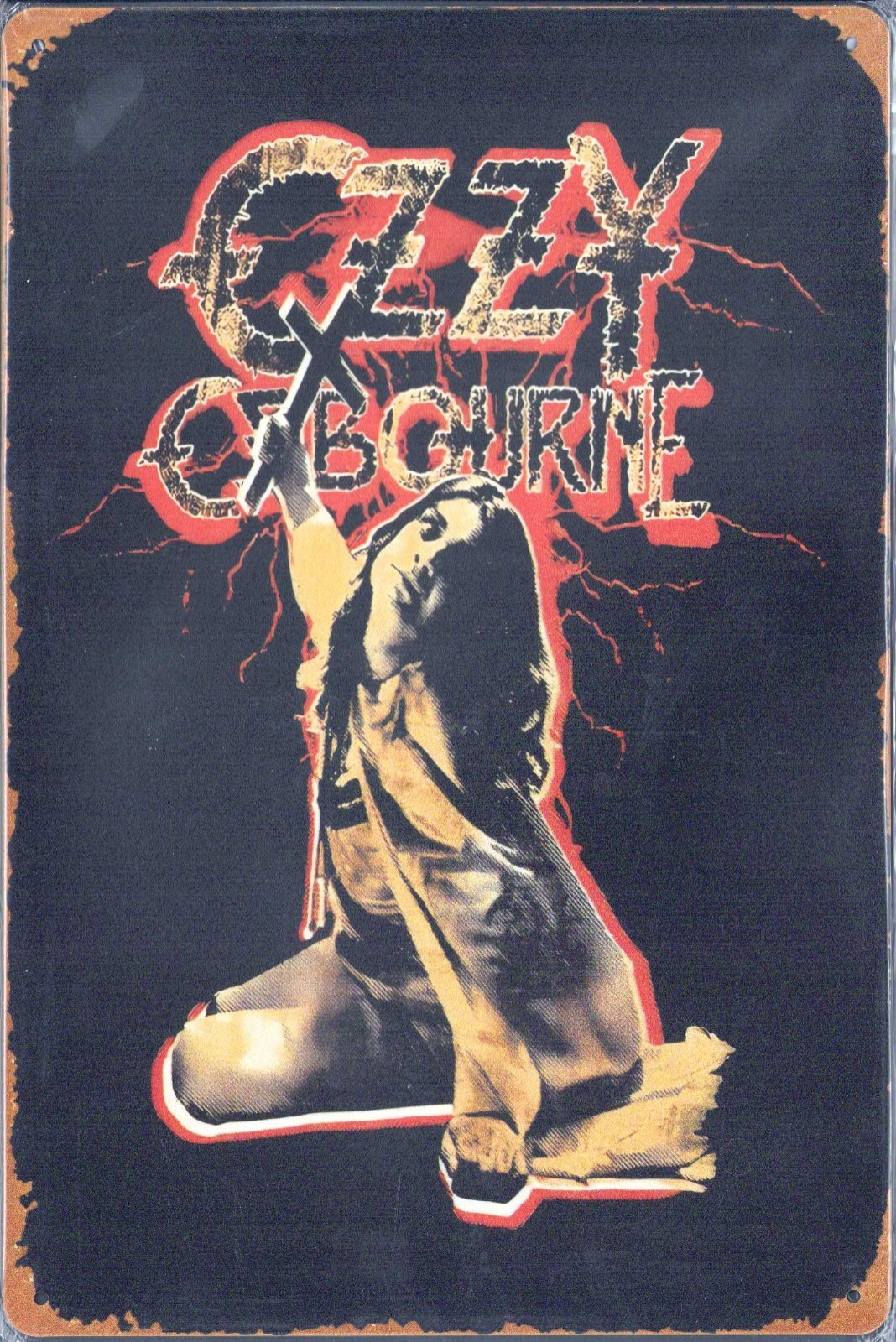 Ozzy Osbourne Blizzard of Oz Tin Metal Poster Sign Vintage Look | eBay