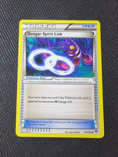 Pokémon TCG Gengar Spirit Link Phantom Forces 95/119 Regular Uncommon ...