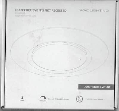 WAC Lighting FM-616G2-930 I Can't Believe It's Not Recessed 8"W - White ...