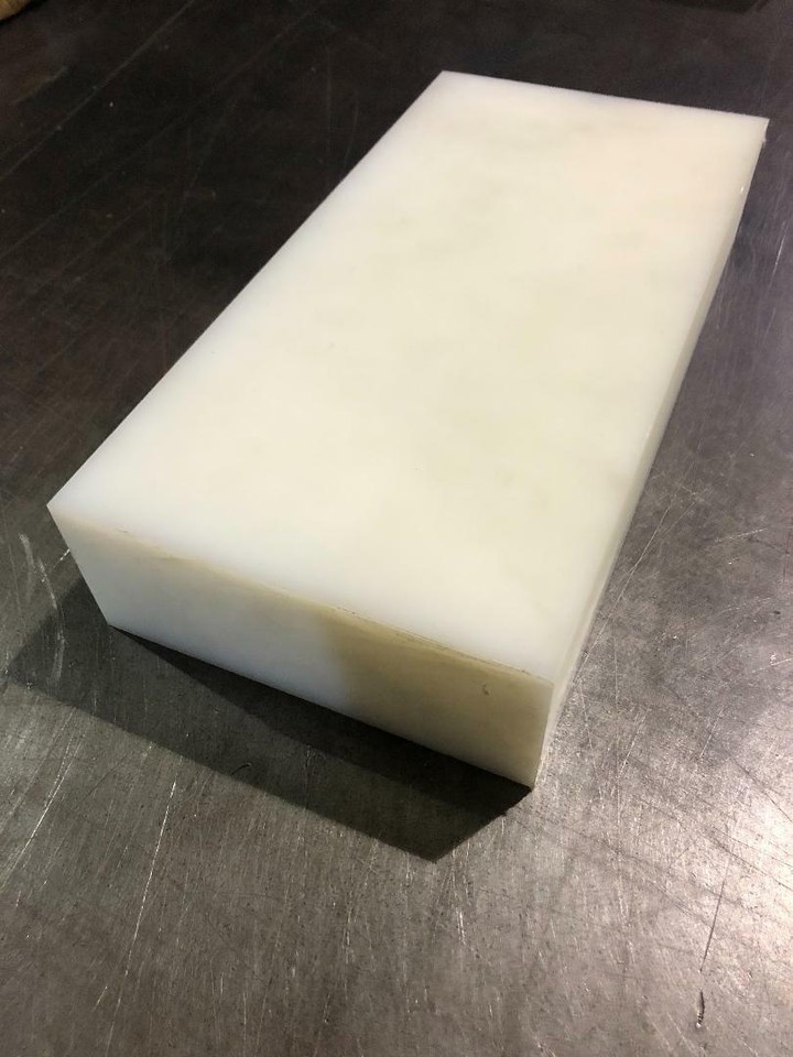 WHITE UHMW BAR Machineable Plastic Flat Stock Rectangle 2-1/2" x 6" x 6 ...