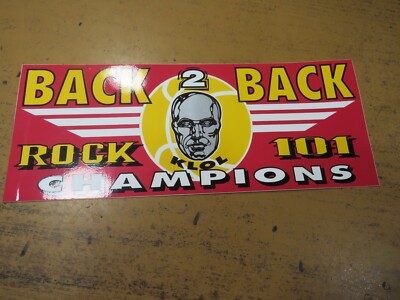 KLOL 101 FM Houston rock decal Rockets Back 2 Back Champions Bumper ...