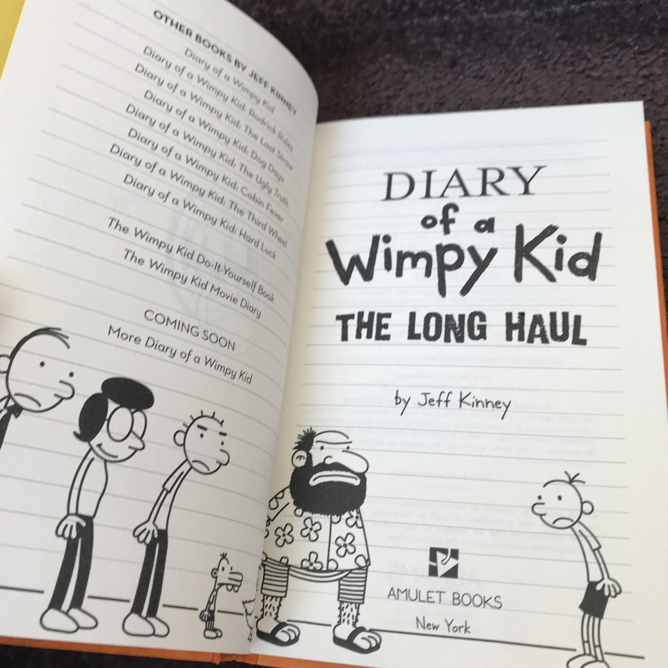 Diary of a Wimpy Kid 3 Book Lot Hardcover Rodrick Rules The Long Haul ...