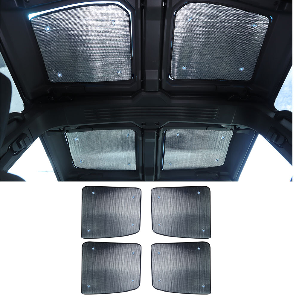 4*Front Rear Roof Sunshade Mesh Shade Top Cover UV Sun Protection For ...