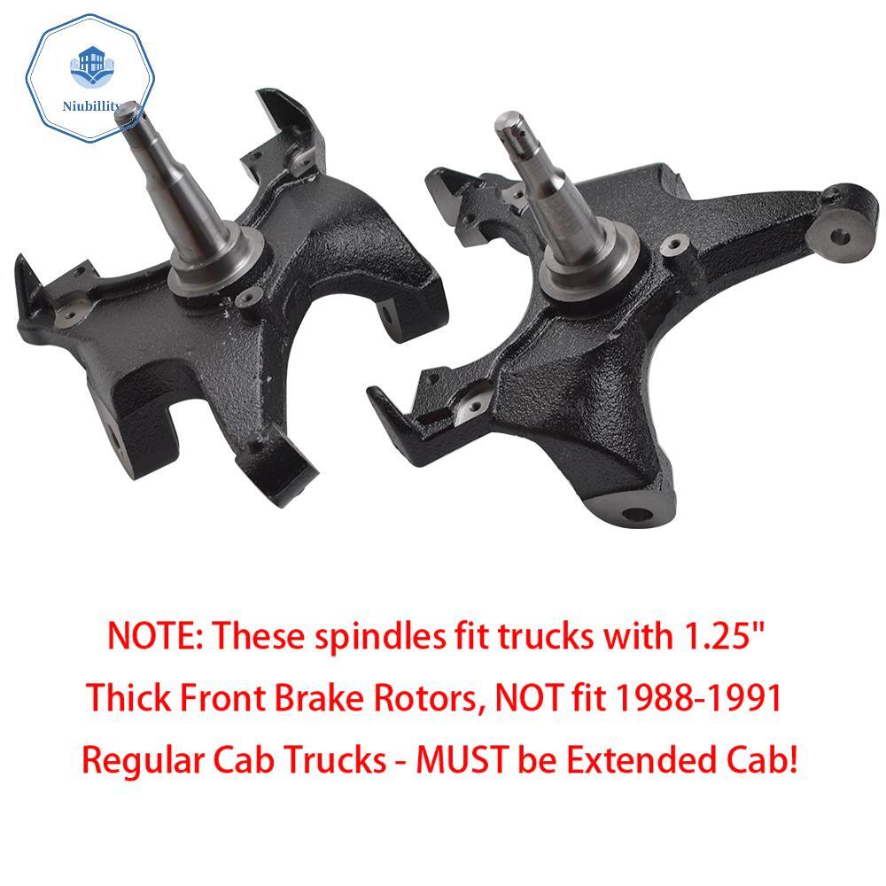 2" Drop Spindles for Chevy for GMC C15 C1500 2WD Truck SUV 88-98 1.25 ...