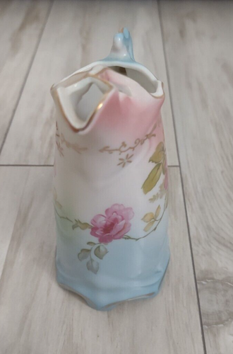 RS PRUSSIA Miniature Pitcher Hand Painted Rose Design w/Gold Trim 5 1/4 ...