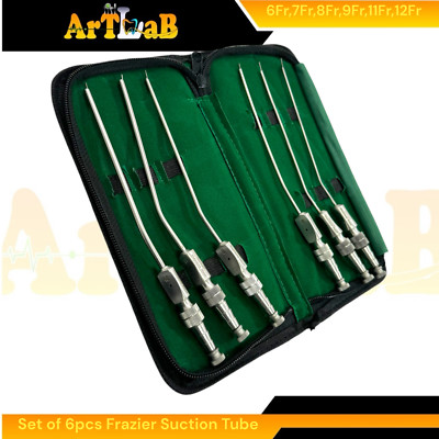 Frazier Suction Tubes w/ Finger Valve & Obturator Suction Tools ENT 6 ...
