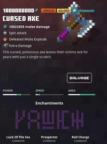 Minecraft Dungeons -Cursed Axe Unique Gilded (Xbox)(PS4)(Switch)(PC) | eBay