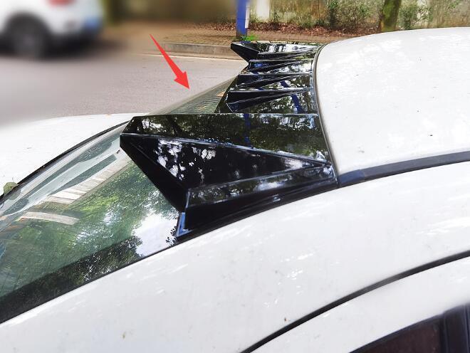 Gloss Black ABS Roof Trunk Spoiler Wing Flap For Mitsubishi Lancer Evo ...
