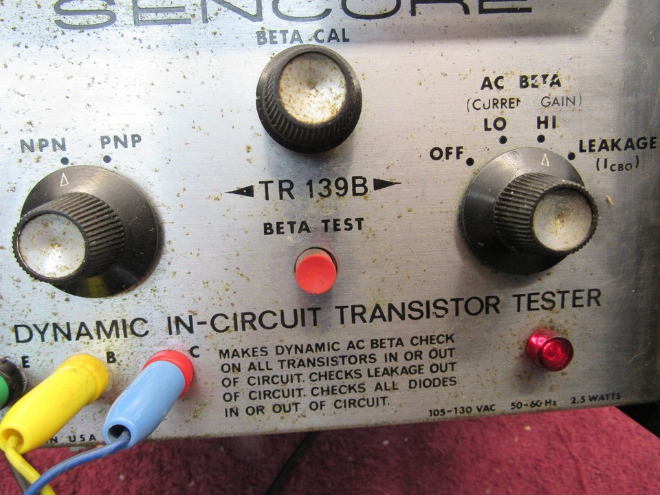 Vintage Sencore TR139B Dynamic In-Circuit Transistor Tester | eBay