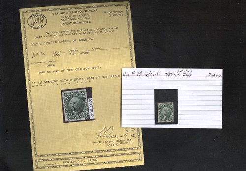 US, Scott #14 USED Stamp, with PF Certificate | eBay