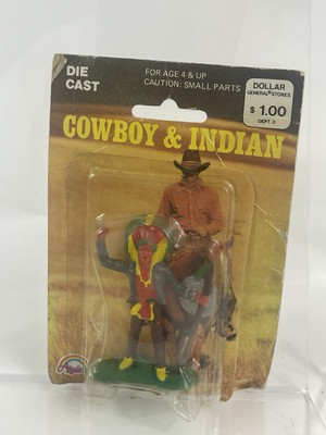 Agglo Die Cast Metal Cowboys & Indians Authentic Figure MISP 3" Indian ...