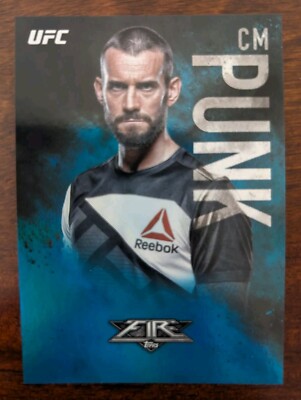CM PUNK 2017 Topps UFC Fire BLUE FLAME FOIL /25 Card PWE | eBay