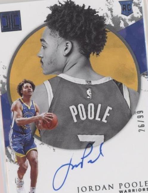 2019-20 Panini Impeccable - Rookie Autographs Jordan Poole #129 /99 (AU ...
