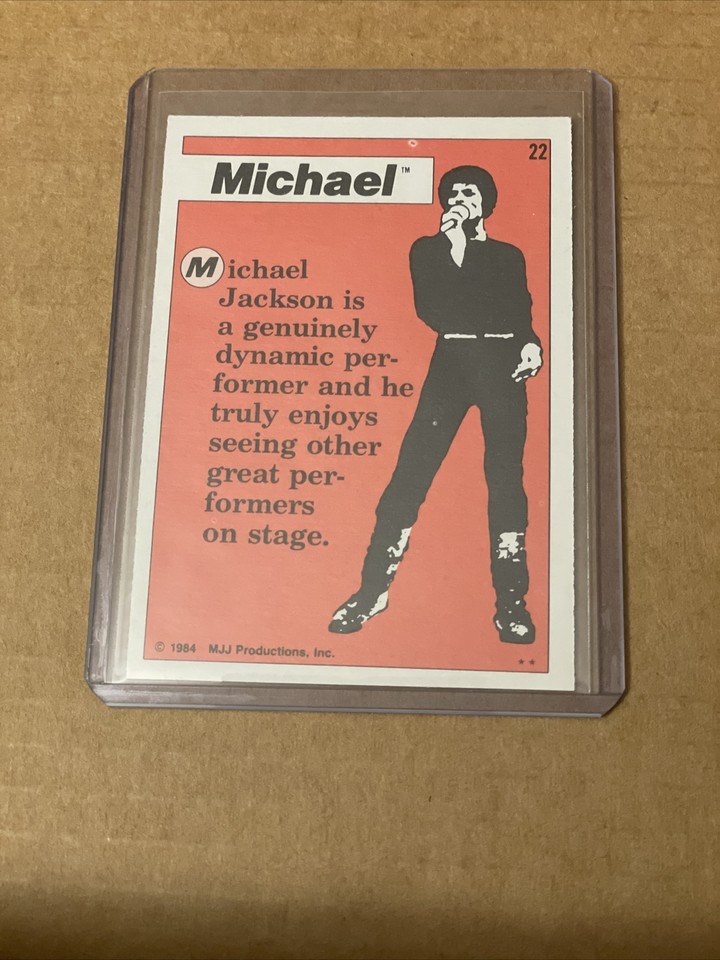 Michael Jackson Trading Card 1984 #22 | eBay