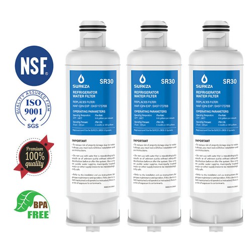 Water Filter for Samsung DA97-17376B/HAF-QINS/EXP Fits SRF7500BB ...