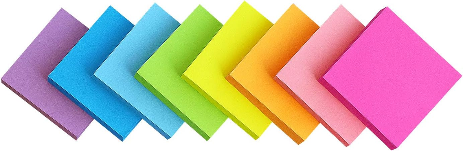 Sticky Notes 2X2 Self-Stick Notes 8 Bright Multi Colors Sticky Notes 16 ...