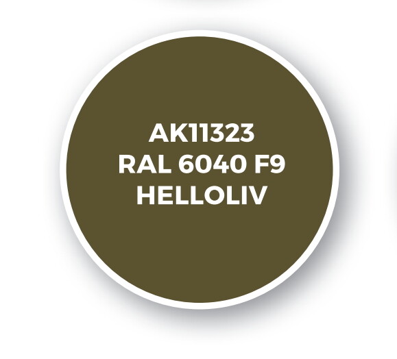 Acrylic Paint (3rd Generation) for AFV - RAL 6040 F9 Helloliv (17ml ...