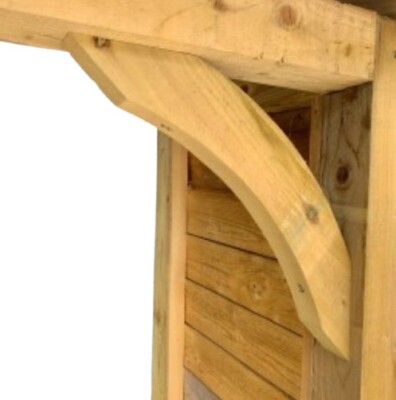 💥 Wooden Tanalised Arched Pergola Curved Brace 600mm Gallow Bracket ...