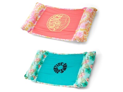 Justice Mesh Hammock Pool Float Converts Chair Drifter or Hammock Pink ...