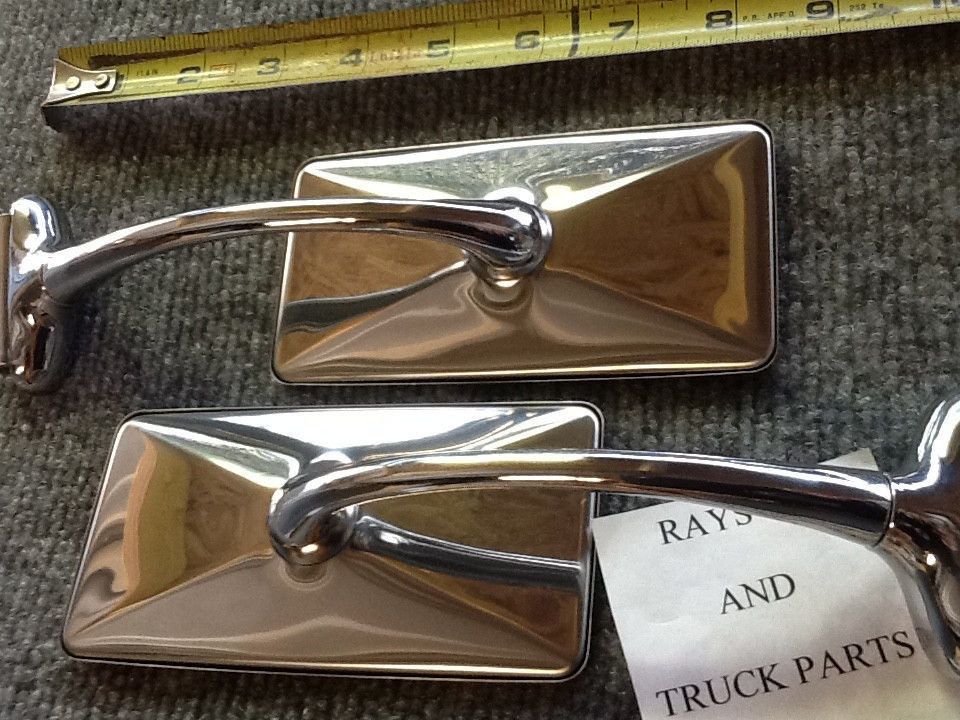 NEW PAIR OF VINTAGE STYLE RECTANGULAR SIDE VIEW MIRRORS ! | eBay