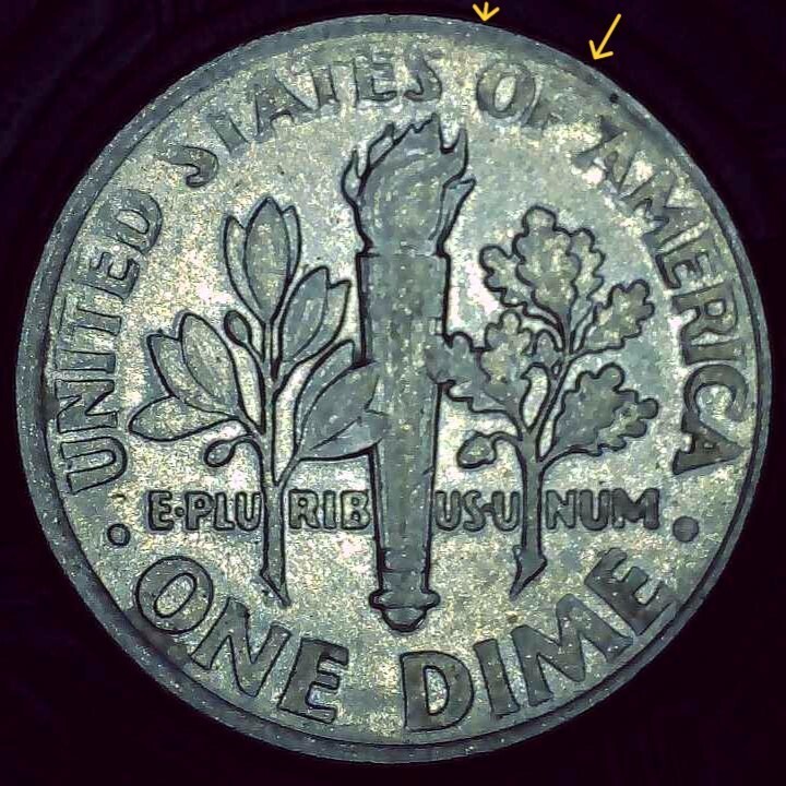 2000 P Dime error struck through | eBay