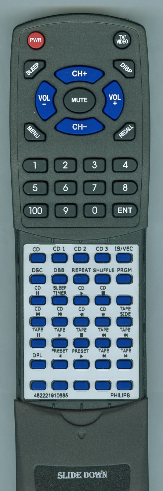 Replacement Remote for Philips 482221910685, FW890P, FW798W, FW890P37 ...