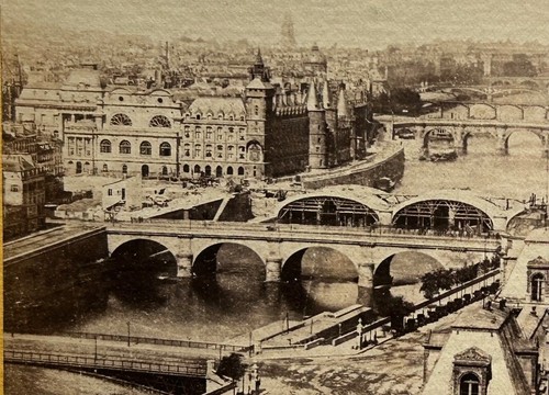 France Paris Construction Work Bridge C1858 Stereo Photo Albumen ...