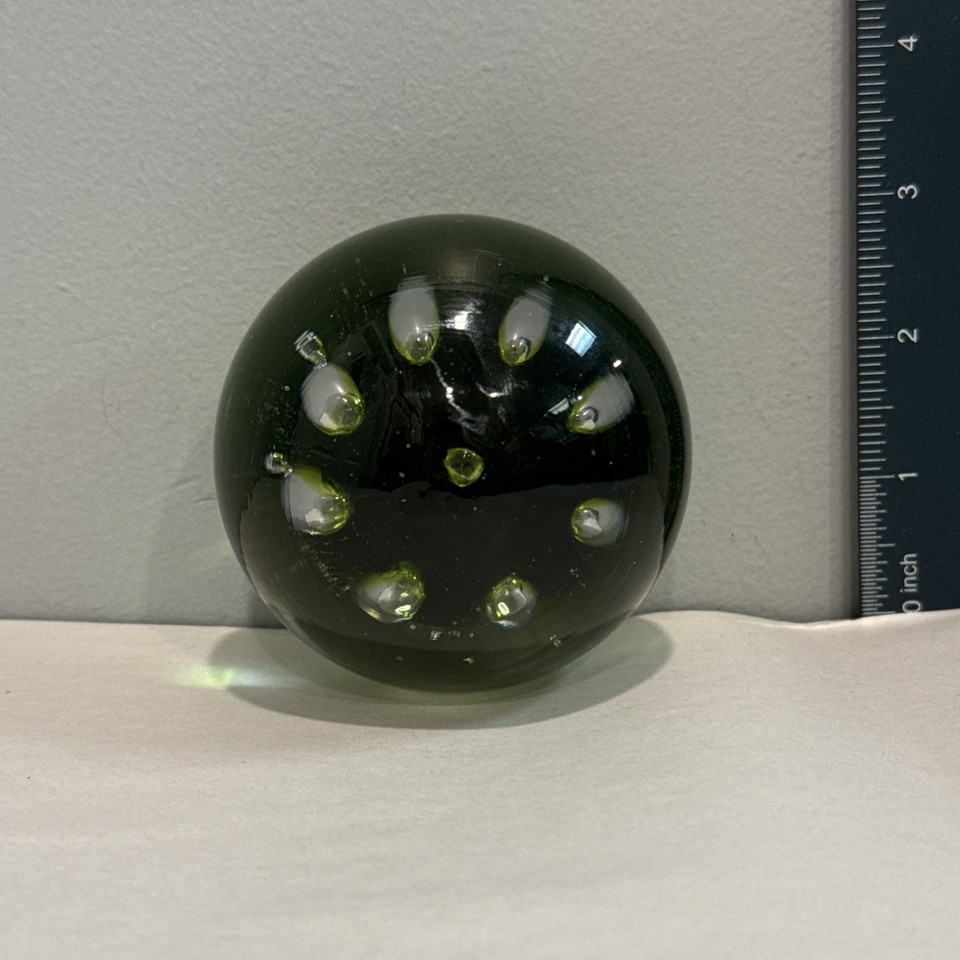 VINTAGE GREEN BLENKO GLASS PAPERWEIGHT | eBay