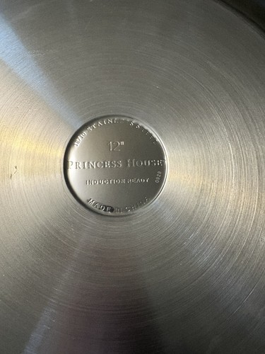Princess House 12" Round Griddle Heritage Stainless Steel with Etched ...