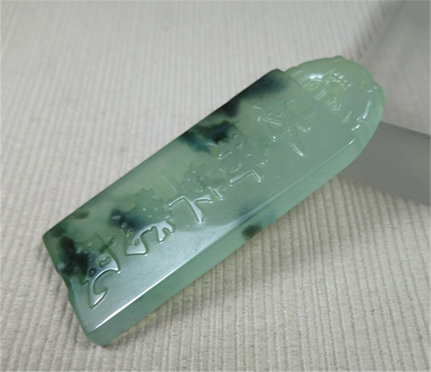 Chinese Old Rare Jade Jadeite Hand-carved Jadeite Jade Pendant Necklace ...