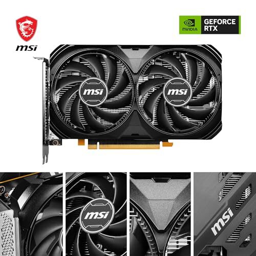 MSI GeForce RTX 4060 VENTUS 2X BLACK 8G OC Graphics Board GDDR6 17Gbps ...