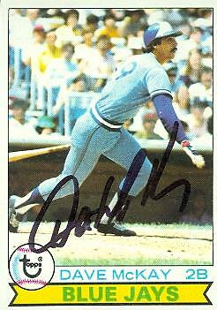 Dave McKay autographed baseball card (Toronto Blue Jays) 1979 Topps ...