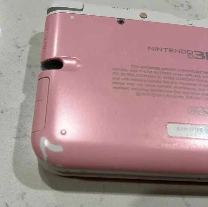 Nintendo 3DS XL, Pink and White Console W/ Charger, Tested and Works ...