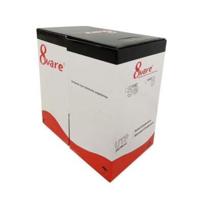 8Ware 350m CAT6A Ethernet LAN Cable Reel Box Blue Bare Copper Twisted ...