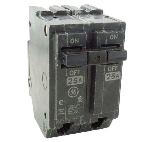 25-Space Amp 2 in. Double Plug-in Pole Circuit Electrical Breaker ...