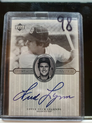 2000 Upper Deck Legendary Signatures Fred Lynn Boston Red Sox Autograph ...