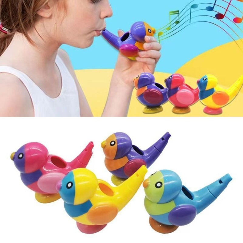 Colorful Water Bird Whistle Bath Toy Stimulate Toddler Mouth Muscle Toy ...