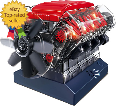 V8 Combustion Engine Model Kit That Runs - Build Your Own STEM Mini V8 ...