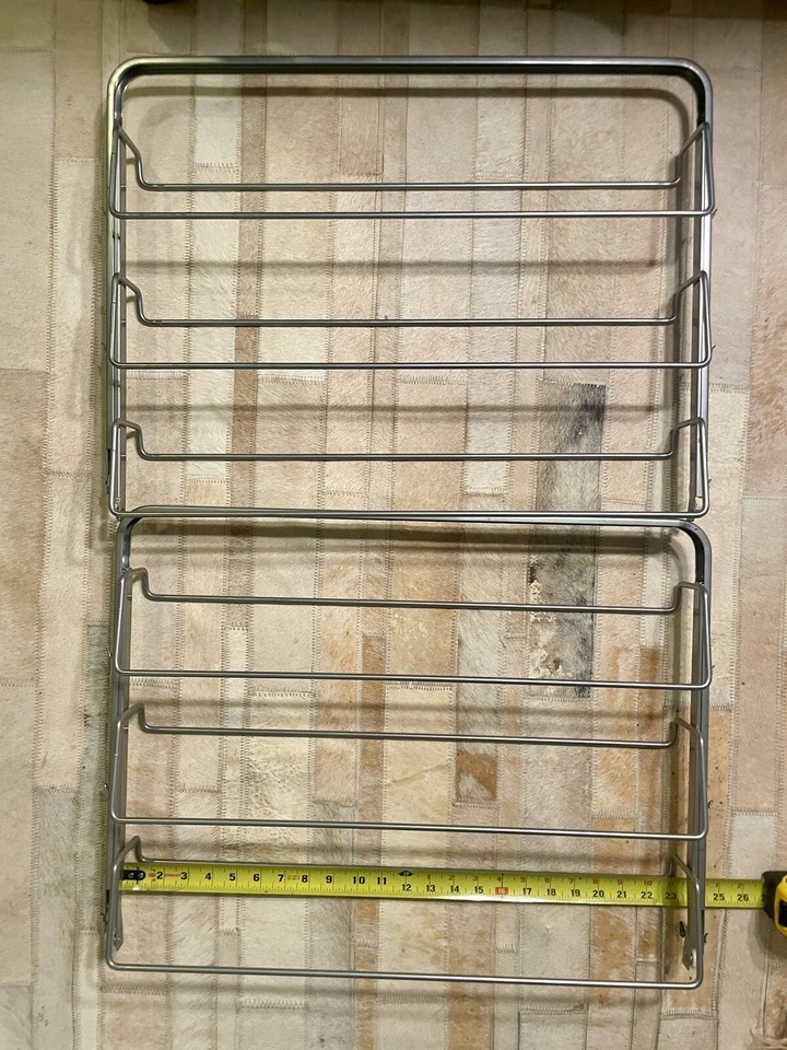 Pair Elfa Gliding Shoe Rack Shoe Shelf Platinum 24 inches | eBay