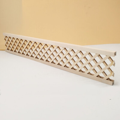1/12 Scale DIY Dollhouse Miniature Lattice Fence Kit Furniture ...