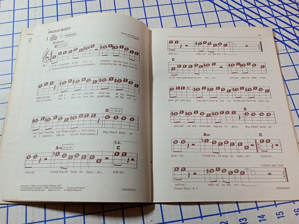 Golden Music Big Note 29 Hits Of The Sixties Organ Piano Guitar Chord ...