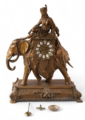XXL 19th Century French Bronze Elephant Clock 21” H 17” W 8” D | eBay