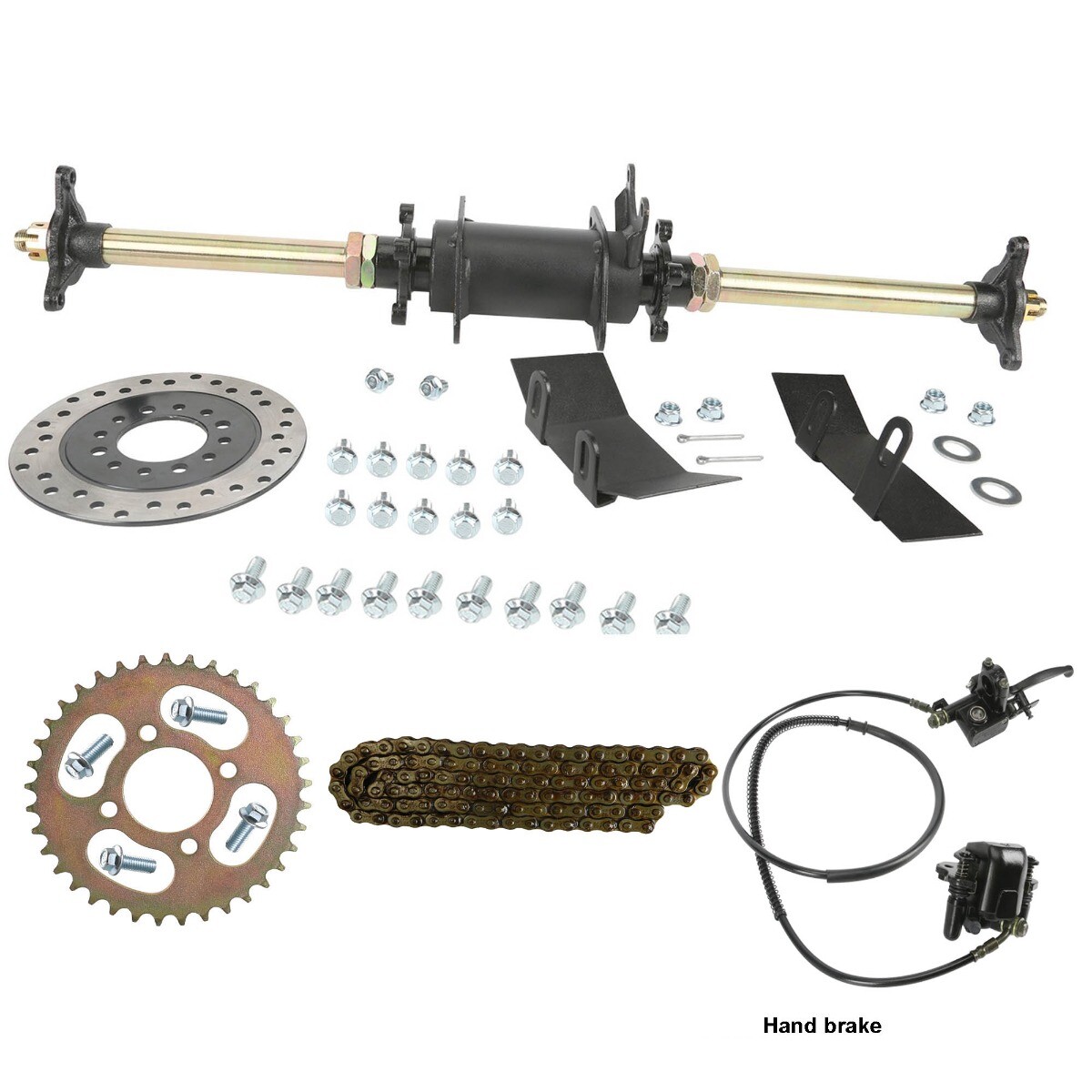 28" Rear Axle Kit Wheels Tire Go Kart ATV Quad Buggy Taotao Coolster ...